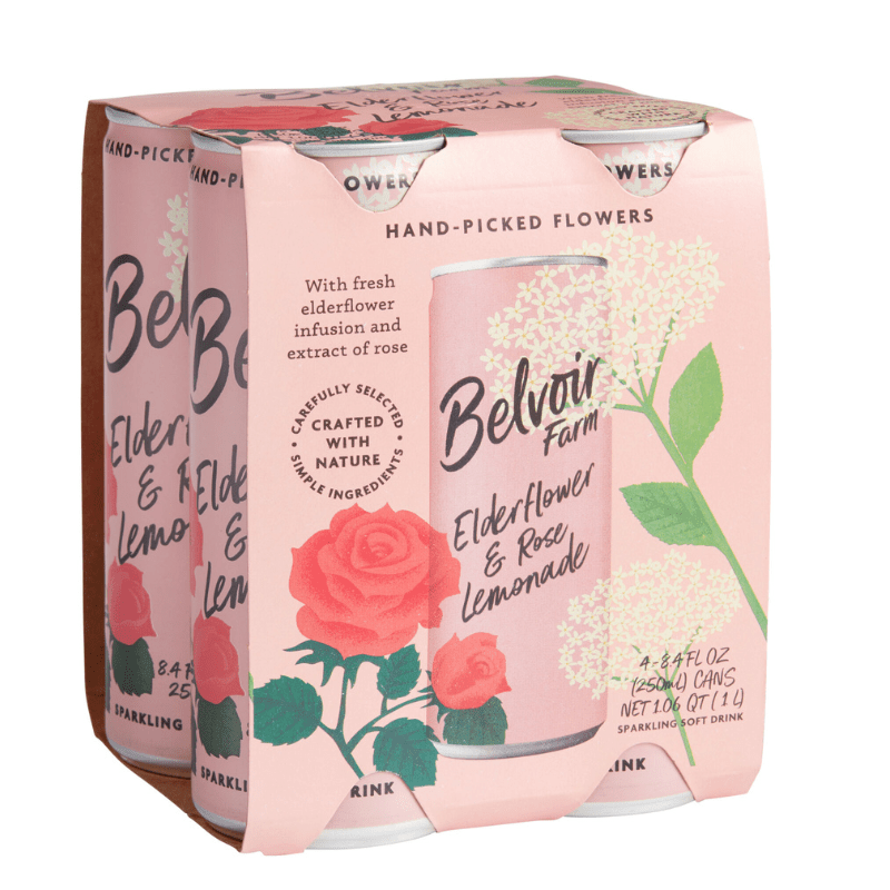 Belvoir Farm Elderflower And Rose Lemonade, 8.4 oz (4 Pack ...