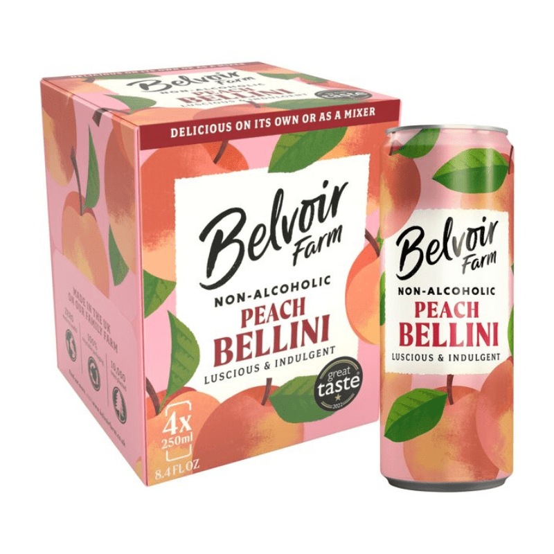 Belvoir Farm Peach Bellini Mixer, 8.4 oz [4 Pack] | Supermarket Italy