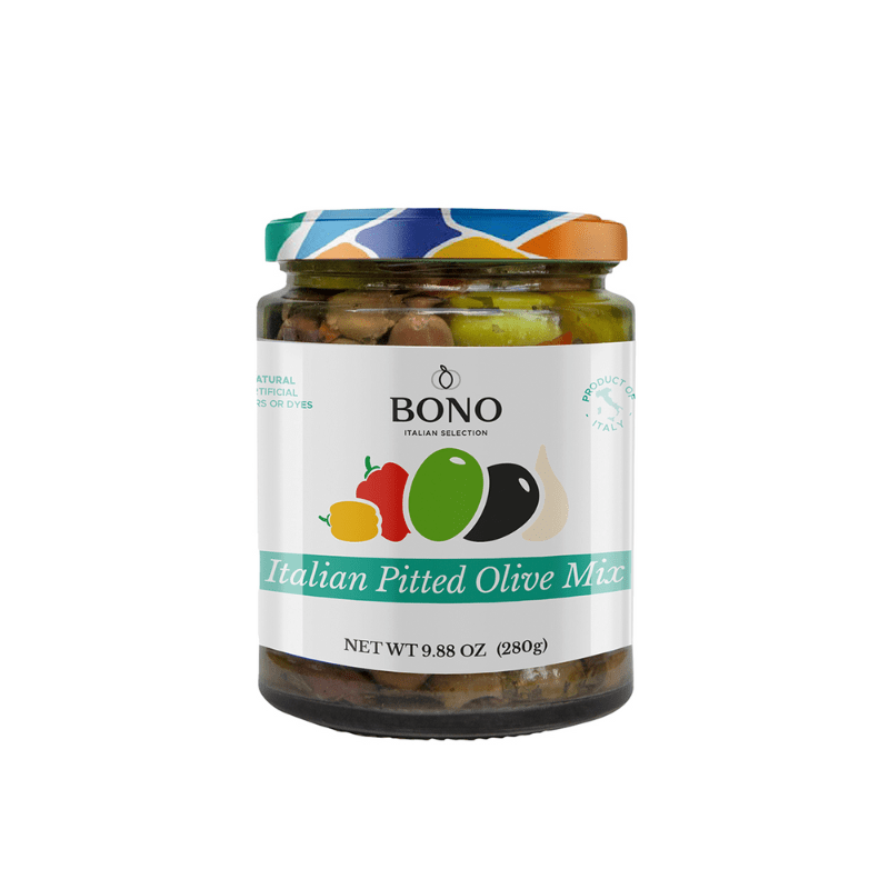 Bono Italian Pitted Olive Mix, 9.88 oz | Supermarket Italy