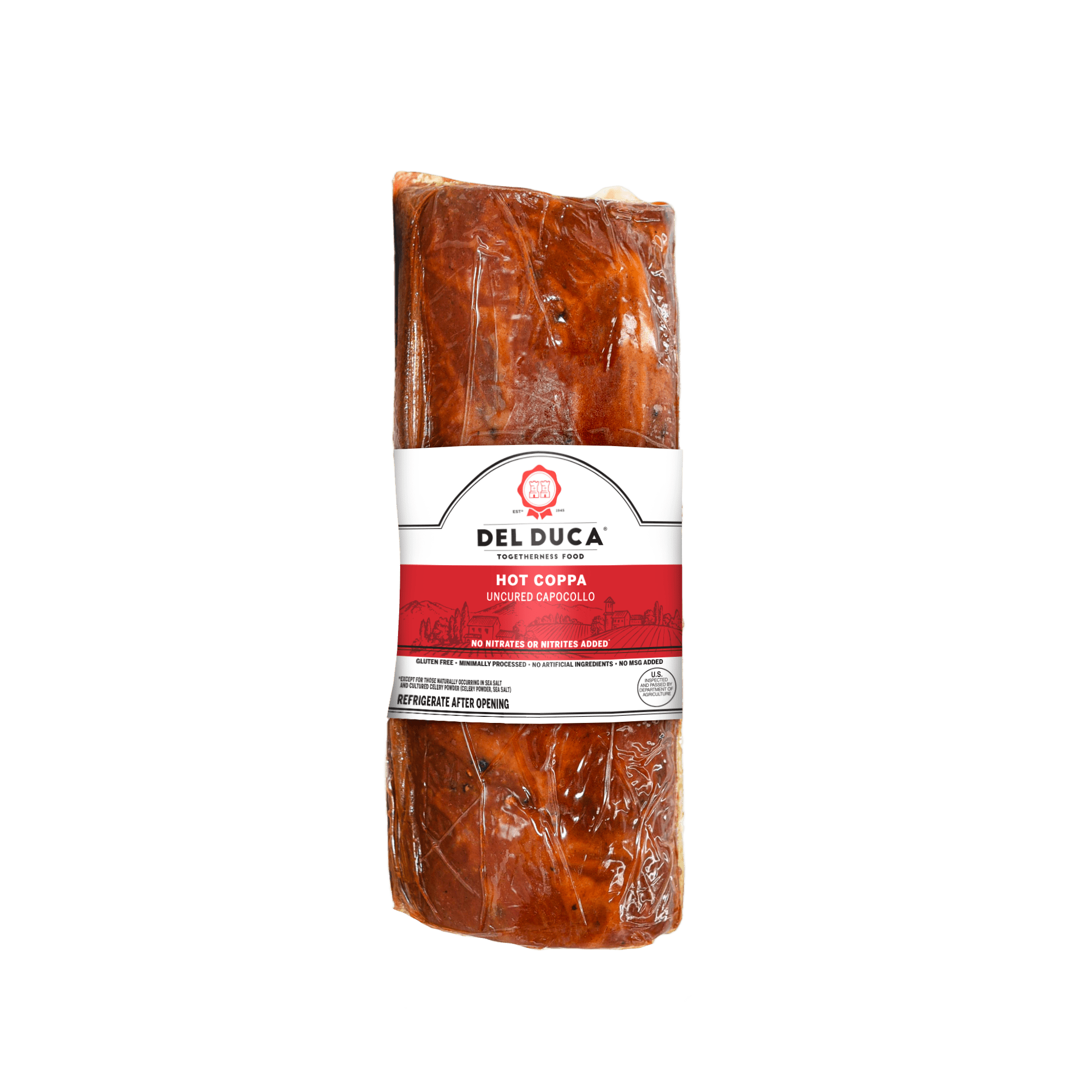 Del Duca Hot Coppa, 3.5 Lbs [Refrigerate After Opening] | Supermarket Italy