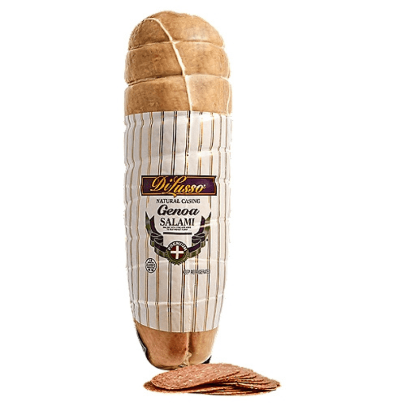 DiLusso Genoa Salami with Natural Casing, 8 Lbs | Supermarket Italy