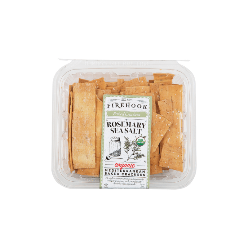 Firehook Organic Rosemary Sea Salt Baked Crackers, 8 oz | Supermarket Italy