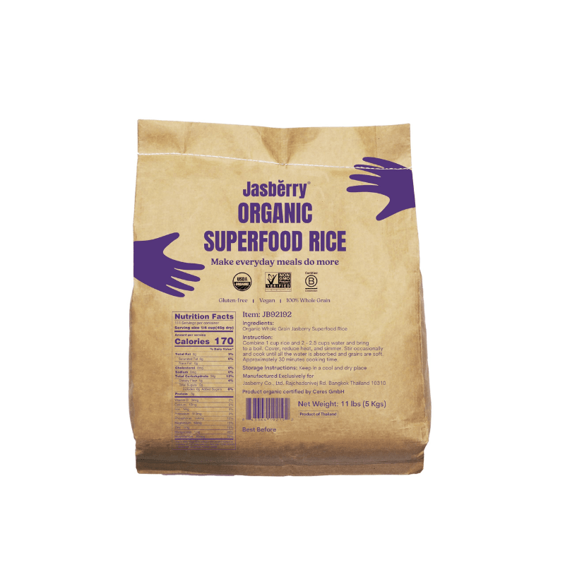 Jasberry Organic Superfood Rice, 11 Lbs | Supermarket Italy
