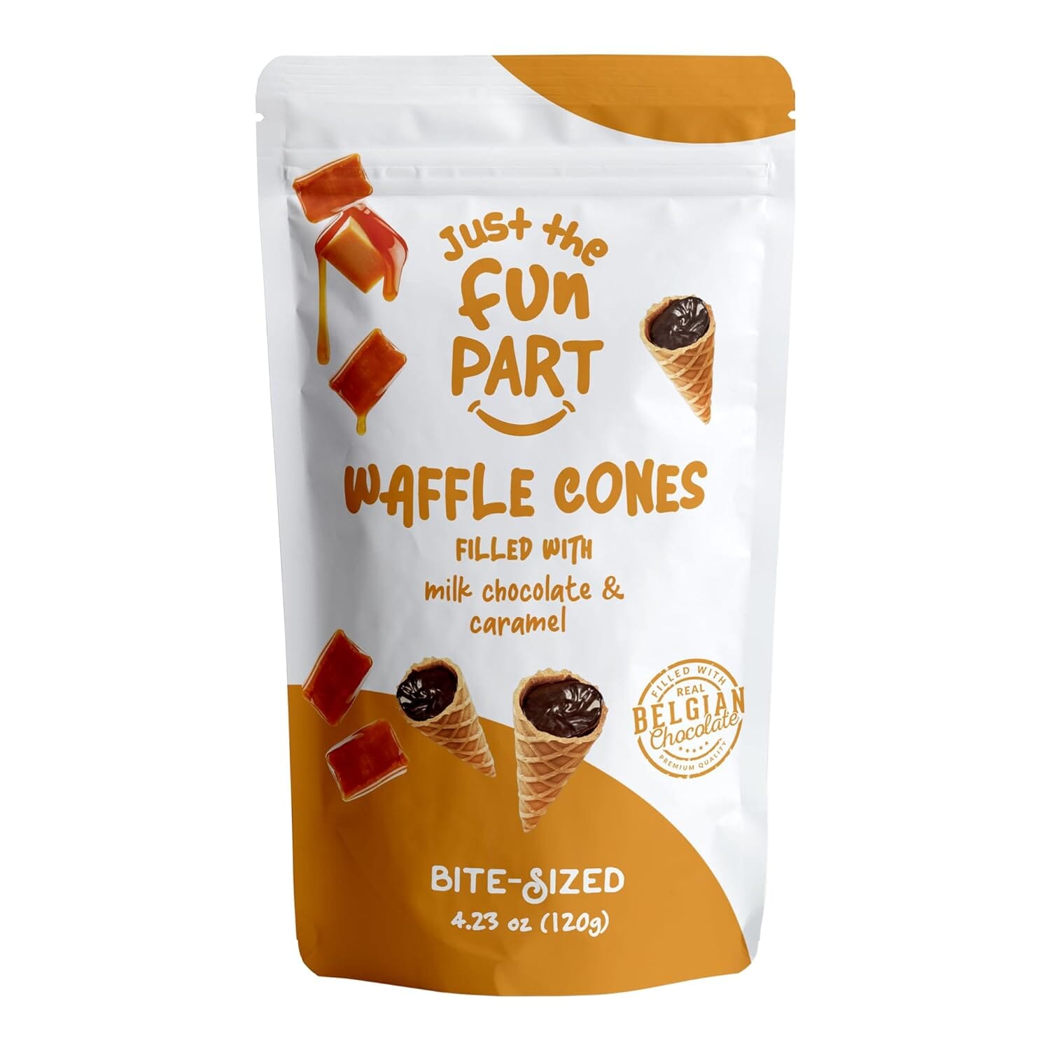 Just the Fun Part Caramel Milk Chocolate Waffle Cones, 4.3 oz ...