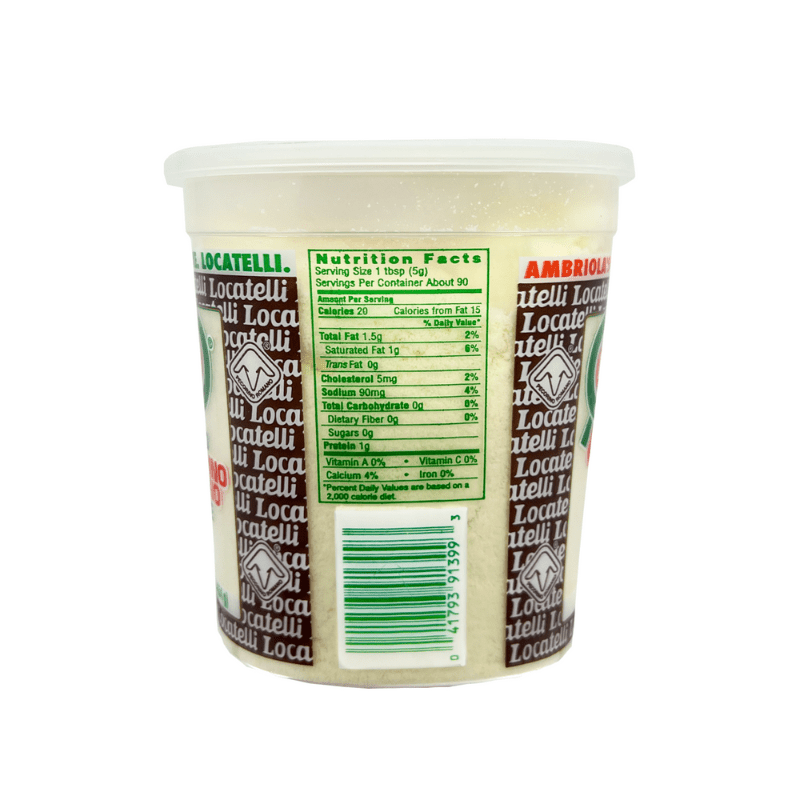 Locatelli Grated Pecorino Romano Cheese, 16 oz (454g) | Supermarket Italy