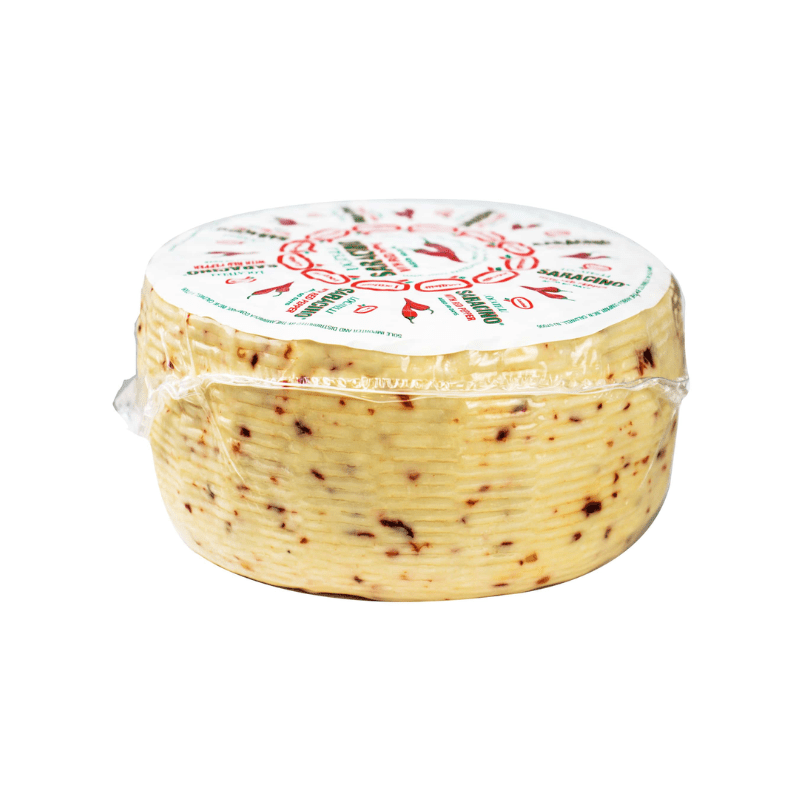 Locatelli Saracino With Red Pepper Cheese Wheel, 5 Lbs | Supermarket Italy