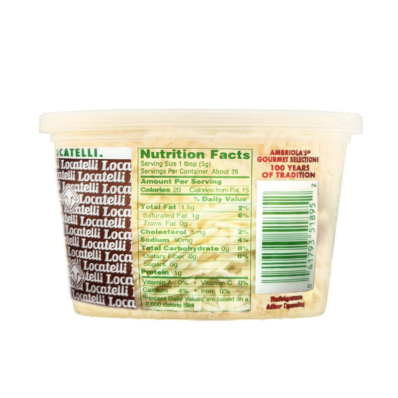 Locatelli Shredded Pecorino Romano Cheese, 5 oz (142g) | Supermarket Italy