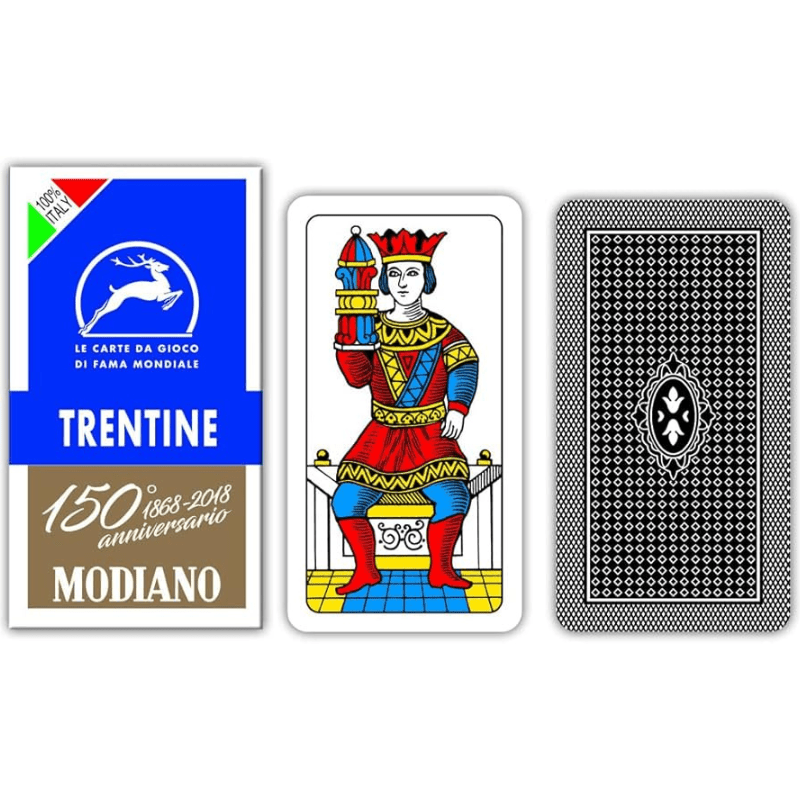 Modiano Trentine Blue Italian Playing Cards, 1 Deck | Supermarket Italy