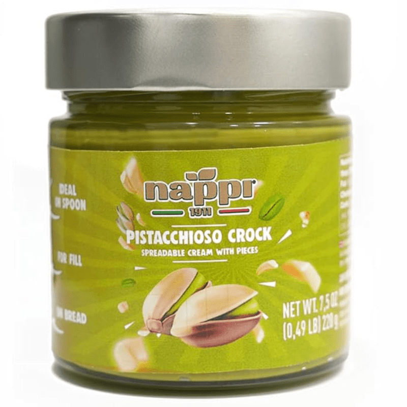 Nappi Pistacchioso Crock Spreadable Cream With Pieces, 7.05 oz | Supermarket Italy