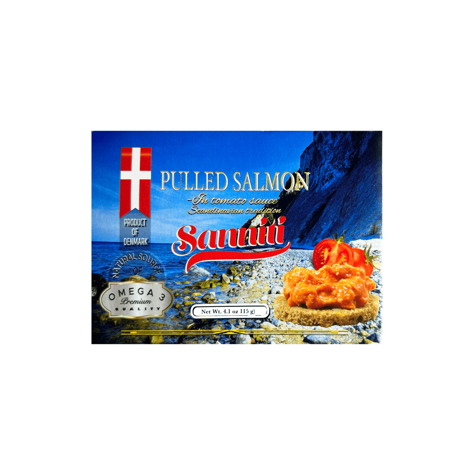 Sanniti Pulled Salmon in Tomato Sauce, 4.1 oz | Supermarket Italy