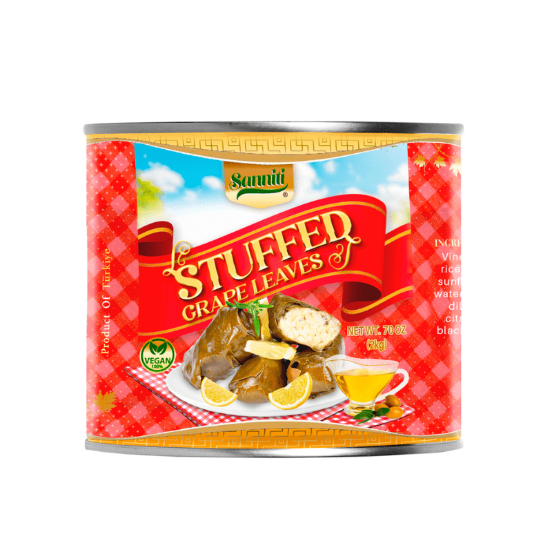 Sanniti Stuffed Grape Leaves Tin, 70 oz | Supermarket Italy