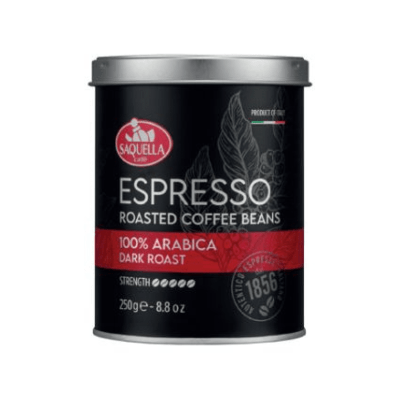Saquella Espresso Roasted Coffee Beans 100% Arabica Dark Roast, 8.8 oz ...