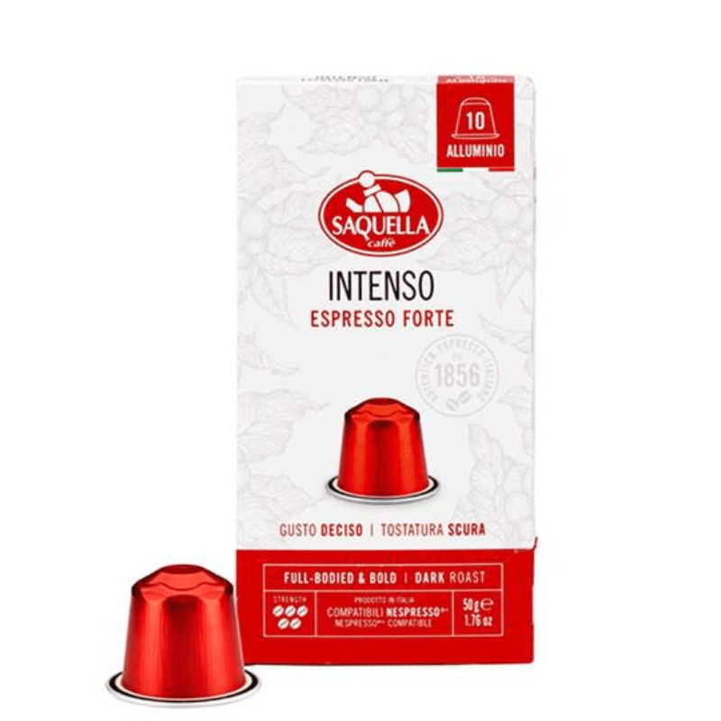 Saquella Intenso Espresso Forte, 10 Capsules | Supermarket Italy
