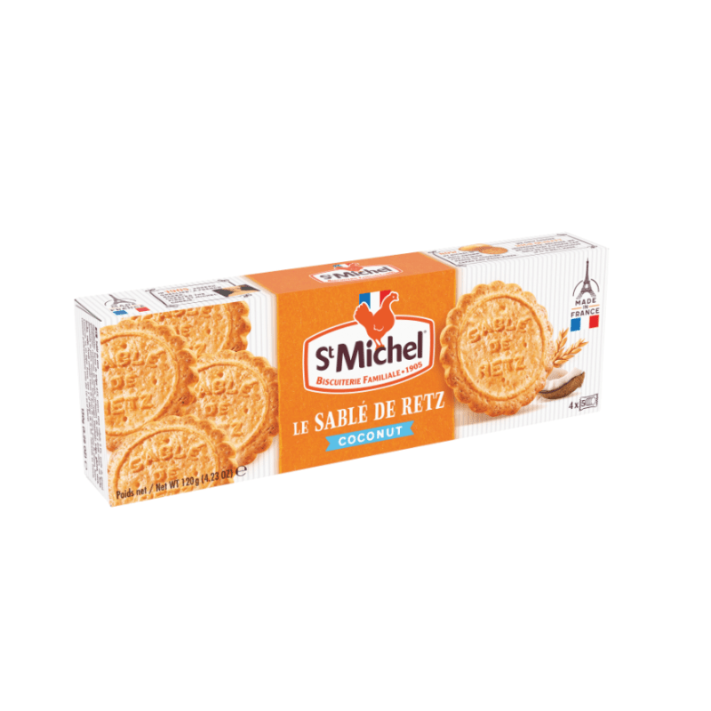 St Michel French Coconut Sables Cookies, 4.2 oz | Supermarket Italy