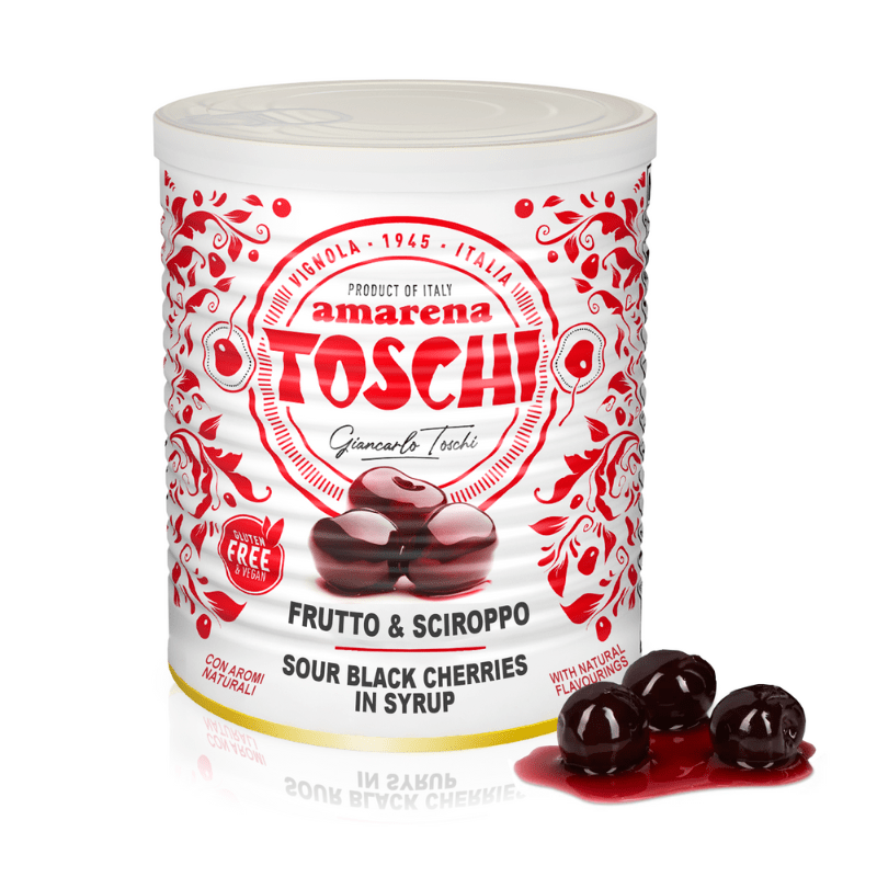 Toschi Amarena Black Cherries in Syrup, 2.2 lb. | Supermarket Italy
