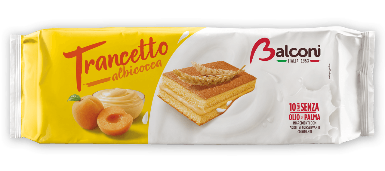 Balconi Trancetto Snack Cakes with Apricot Cream Filling, 280 grams ...
