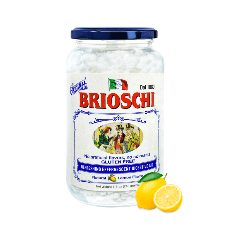 Brioschi Lemon Flavored Effervescent Traditional Glass Jar, 8.5 oz ...