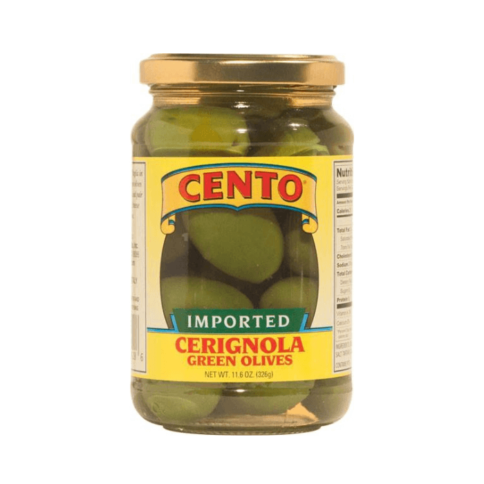 Cento Green Cerignola Olives, 11.6 oz | 325g | Supermarket Italy
