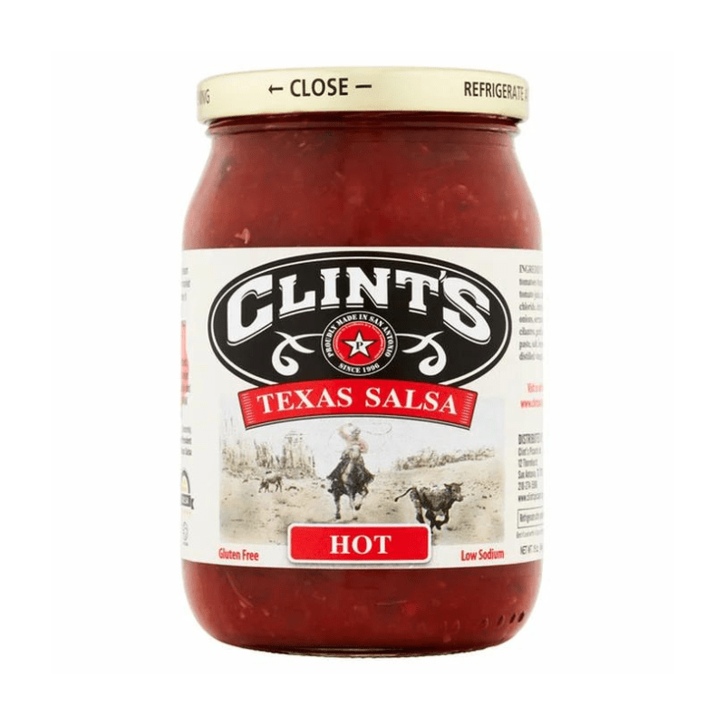 Clint's Texas Salsa Hot, 16 oz | Supermarket Italy