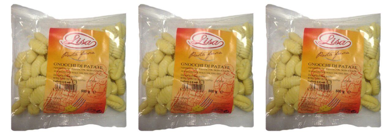 Lisa Gnocchi Fresh Pasta, 17.6 oz (Pack of 3) | Supermarket Italy