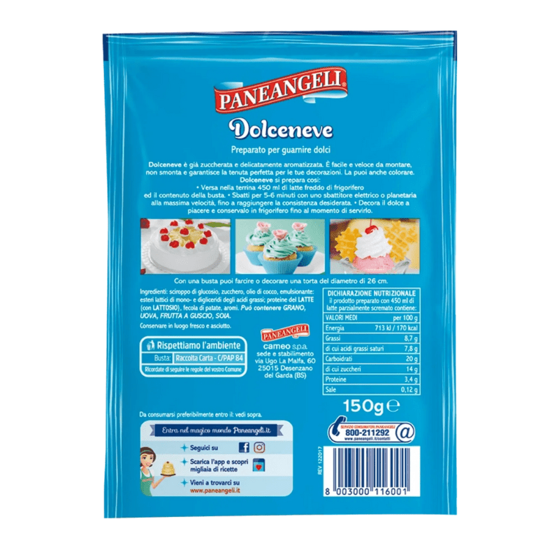 Paneangeli Dolceneve Instant Whipped Cream, 5.29 oz | Supermarket Italy