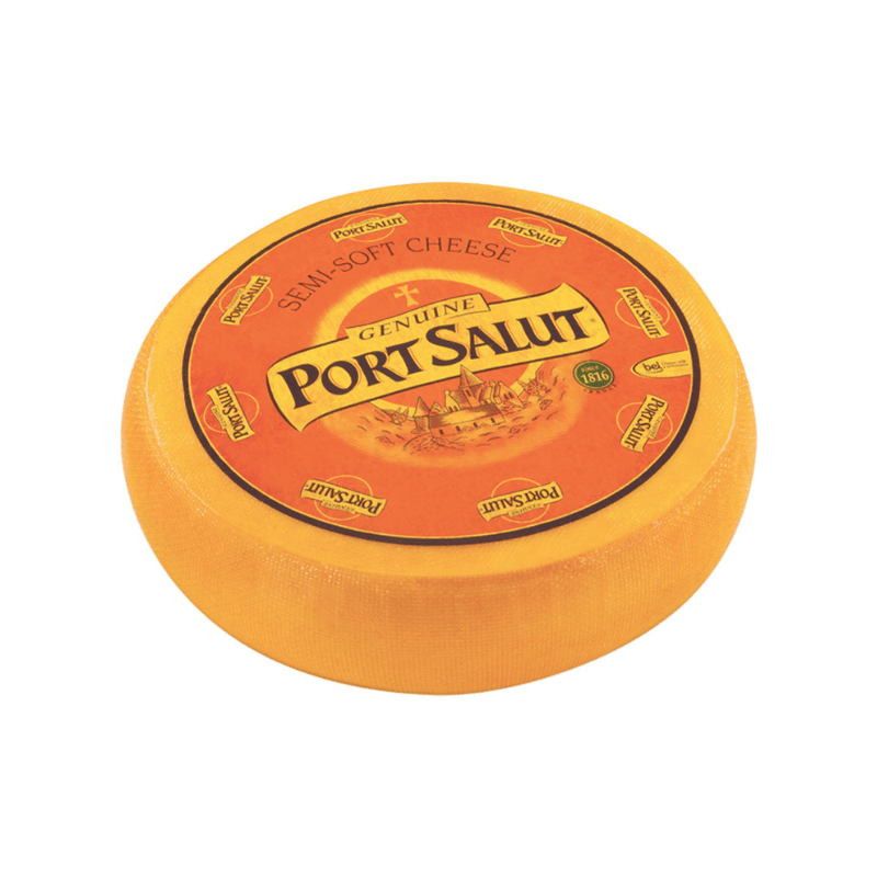 Port Salut Semi Soft Rippened Cheese Wheel, 5 Lbs | Supermarket Italy