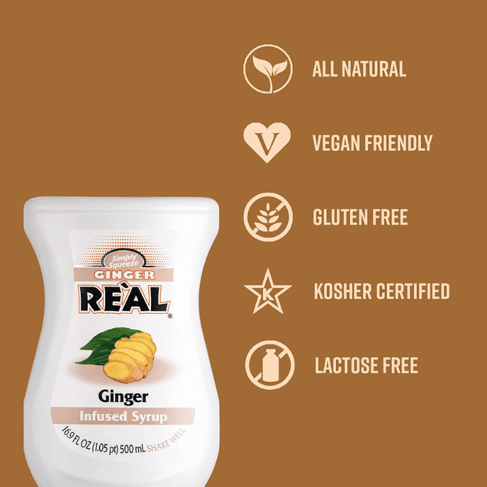 Reàl Ginger Infused Syrup, 16.9 oz | Supermarket Italy