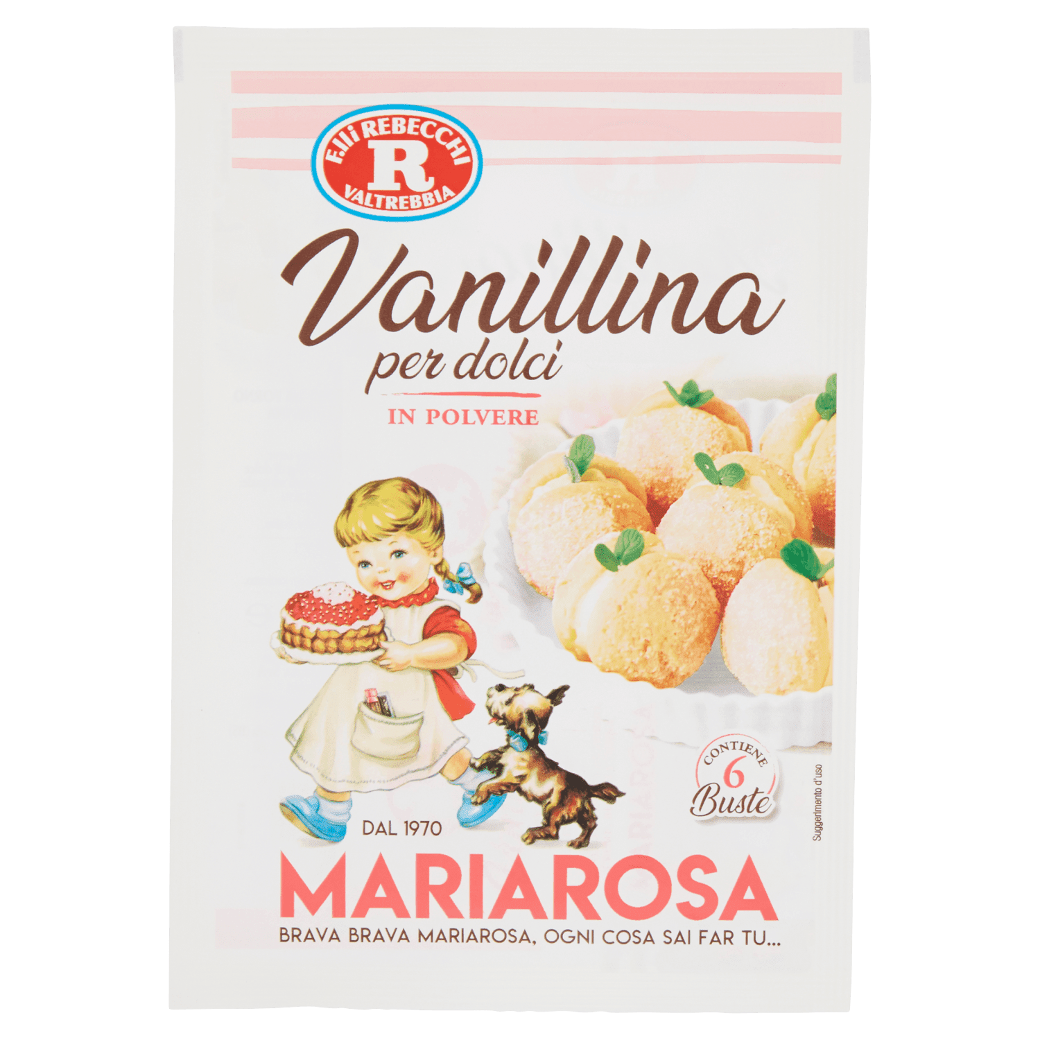 Rebecchi Mariarosa Vanillina Powder for Sweets, 3 grams | Supermarket Italy