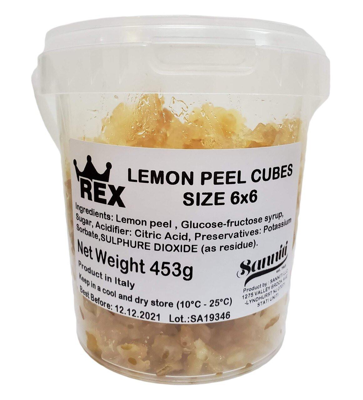 Rex Candied Lemon Peel Cubes, 1 lb | Supermarket Italy