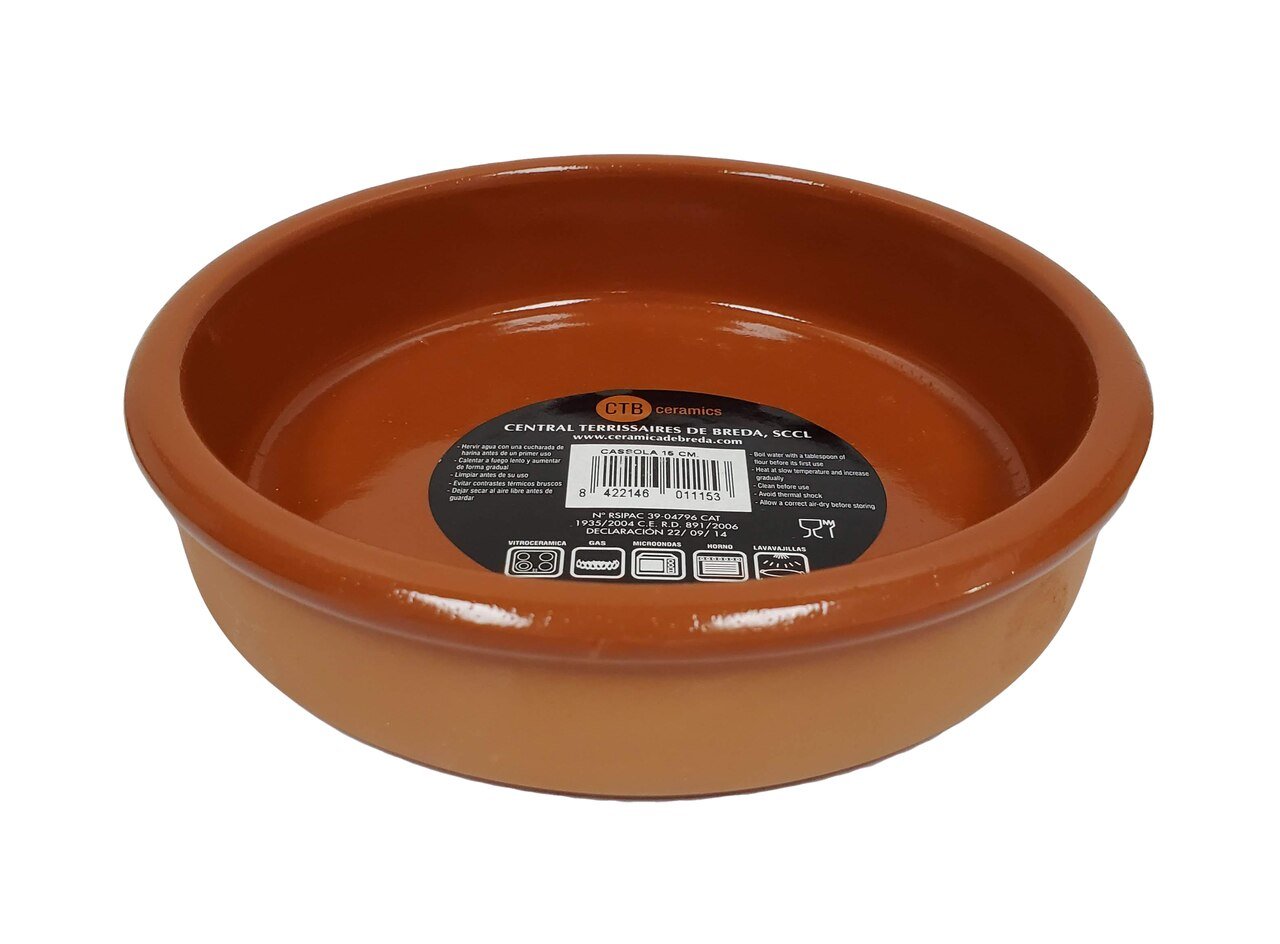 Rustic Terracota Cazuela Clay Cookware, 15 cm | Supermarket Italy