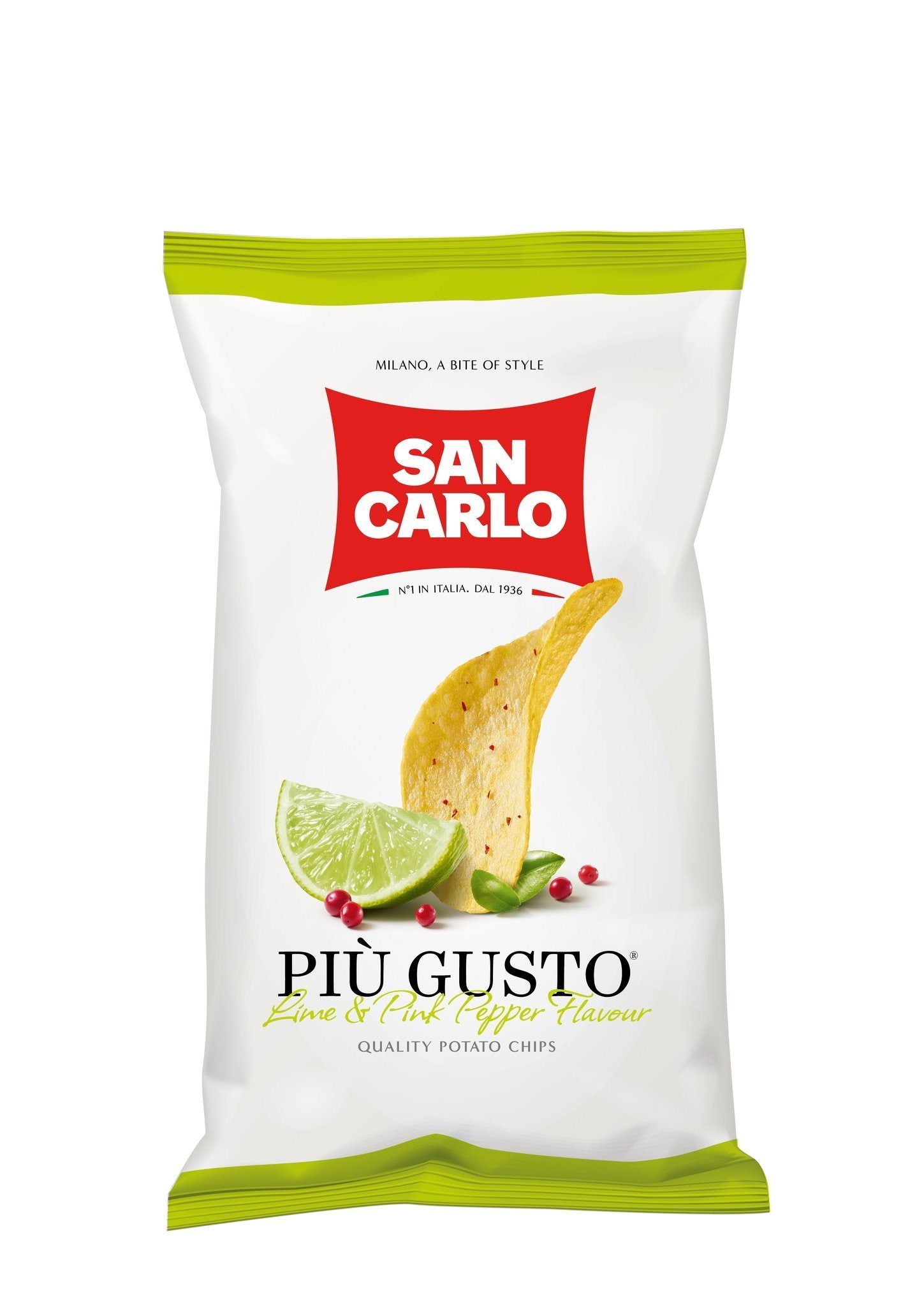 San Carlo Lime and Pink Pepper Potato Chips, 150g | Supermarket Italy