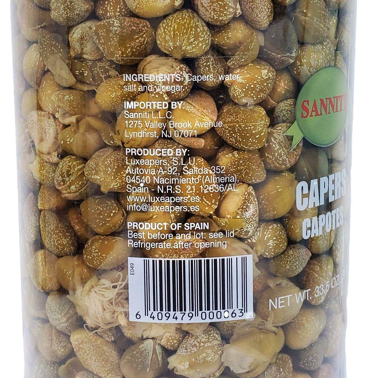 Capers Capotes in Vinegar and Salt Brine, 33.5 oz | Supermarket Italy