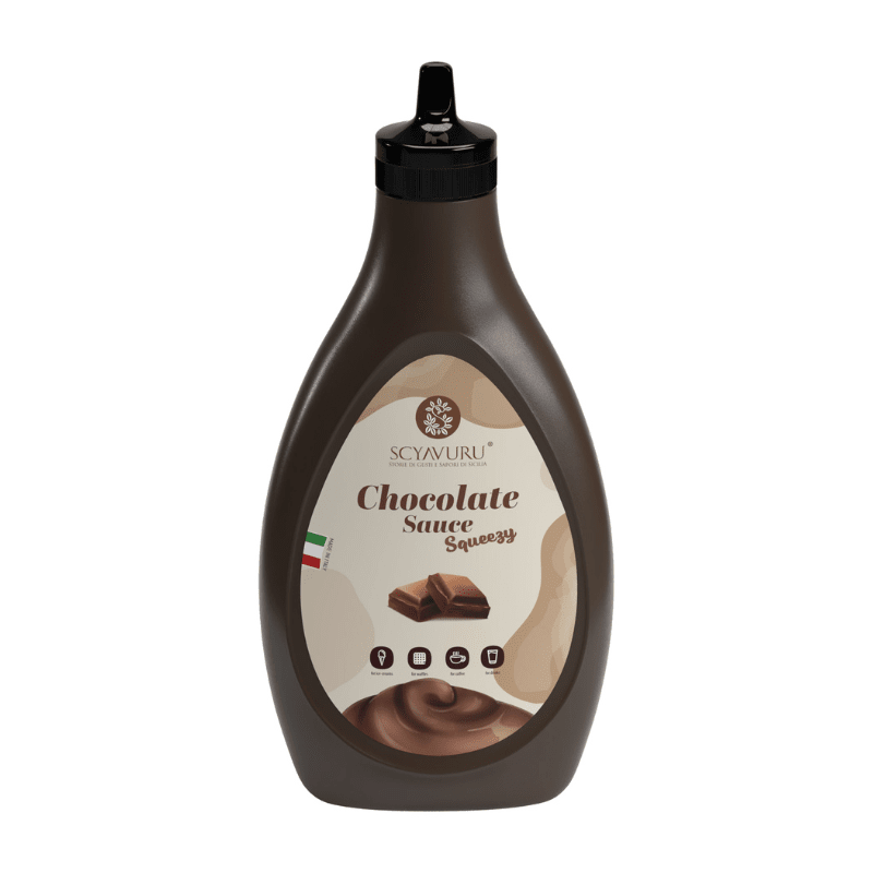 Scyavuru Sicilian Chocolate Topping Sauce, 17.6 oz | Supermarket Italy