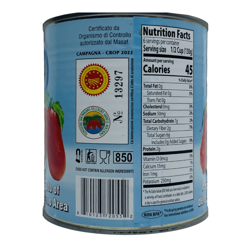 Song E Napule DOP San Marzano Peeled Tomatoes, 28 oz | Supermarket Italy