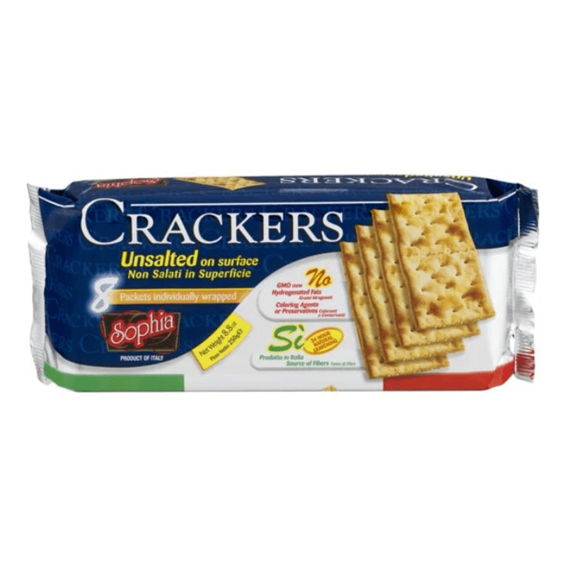 Sophia Italian Unsalted Crackers, 8.8 oz | Supermarket Italy