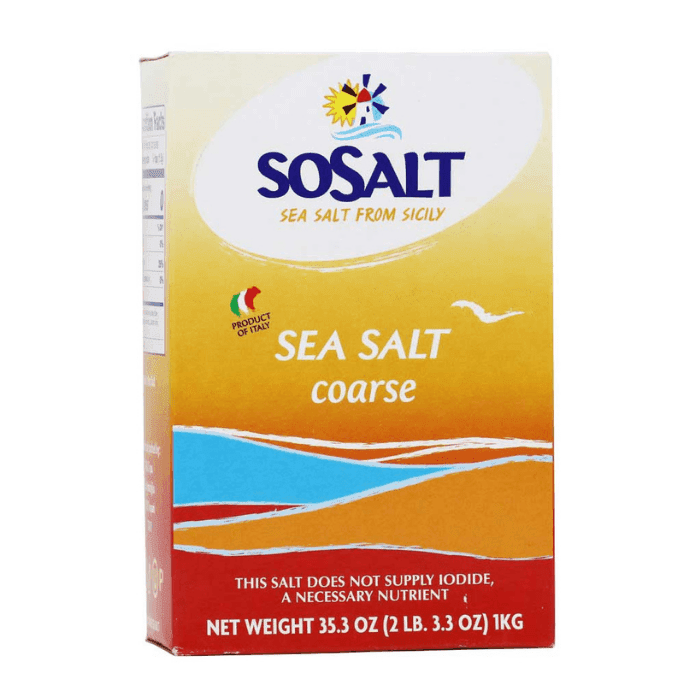 SoSalt Coarse Sea Salt, 35.3 oz | Supermarket Italy