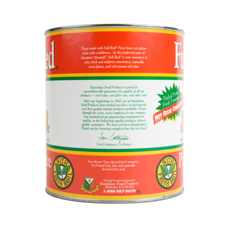 Stanislaus Full Red Pizza Sauce with Basil, 6.68 lbs | Supermarket Italy