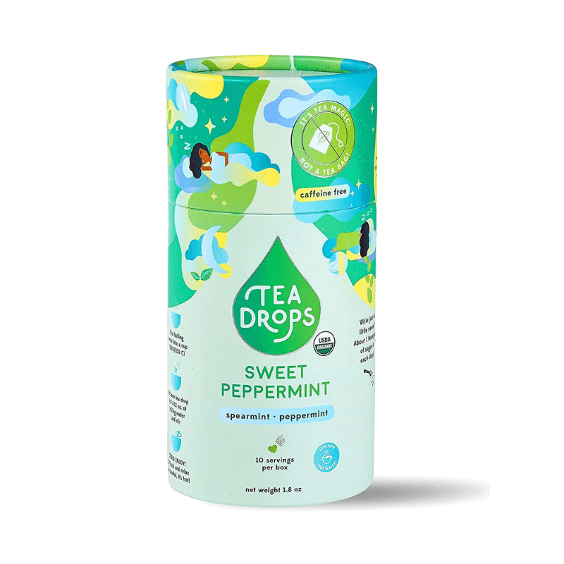 Tea Drops Cylinder Organic Sweet Peppermint Tea, 10 Count | Supermarket ...