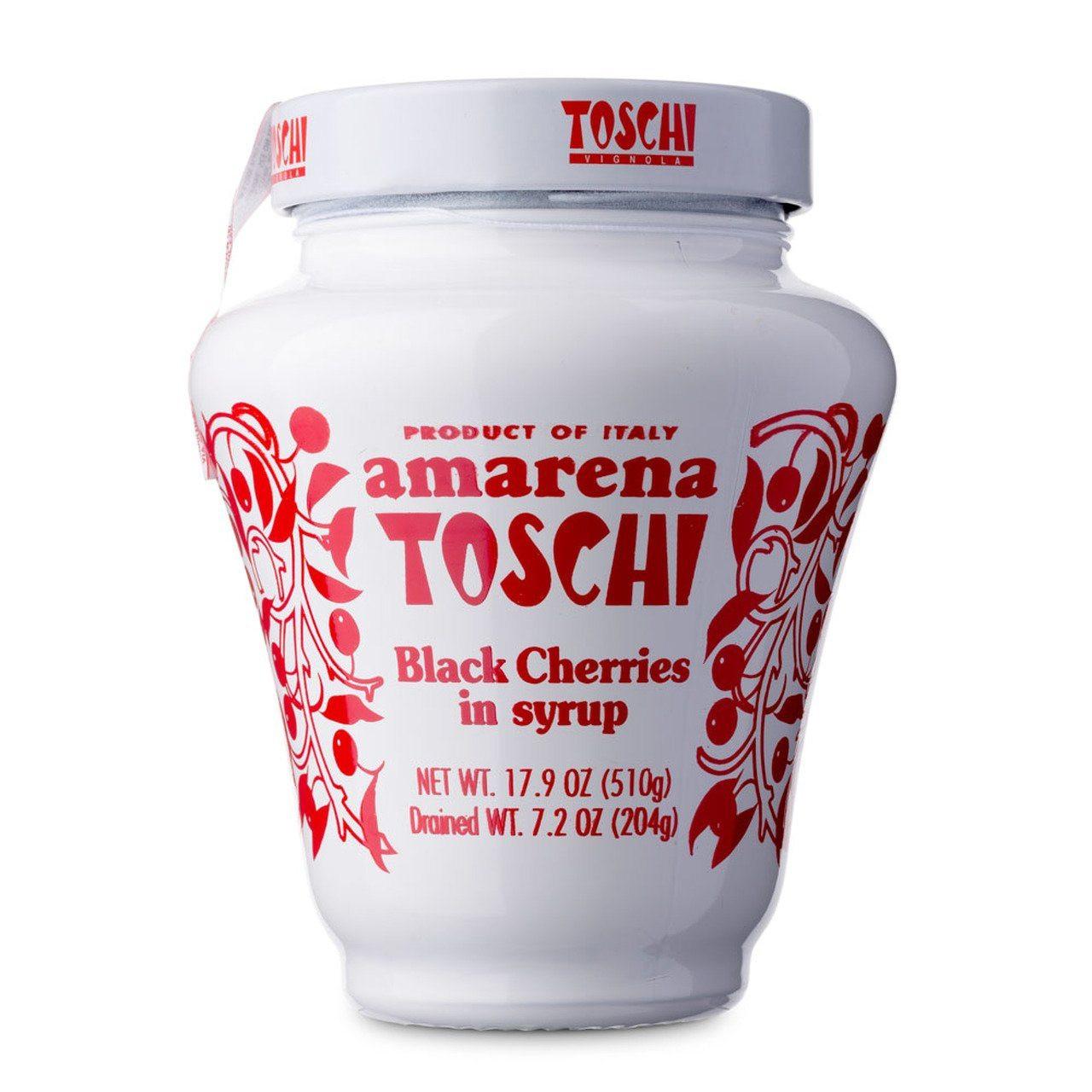 Toschi Amarena Black Cherries in Syrup, 17.9 oz | Supermarket Italy