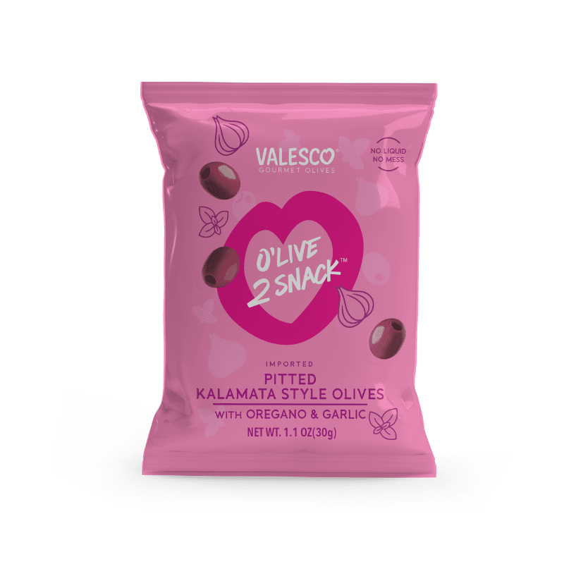 Valesco Oregano and Garlic Pitted Kalamata O'lives 2 Snack, 1.1 oz ...