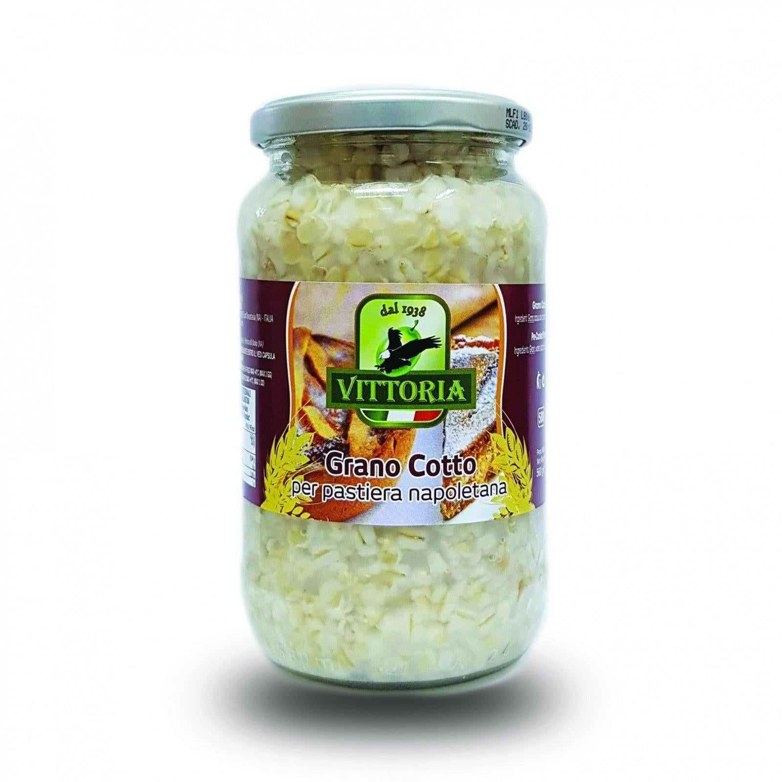 Vittoria Grano Cotto Cooked Wheat Grain Pastiera Napoletana, 20.5 oz ...