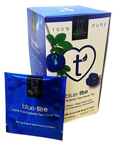 Wild Hibiscus Blue-Tee 100% Butterfly Pea Flower Tea, 20 Teabags ...